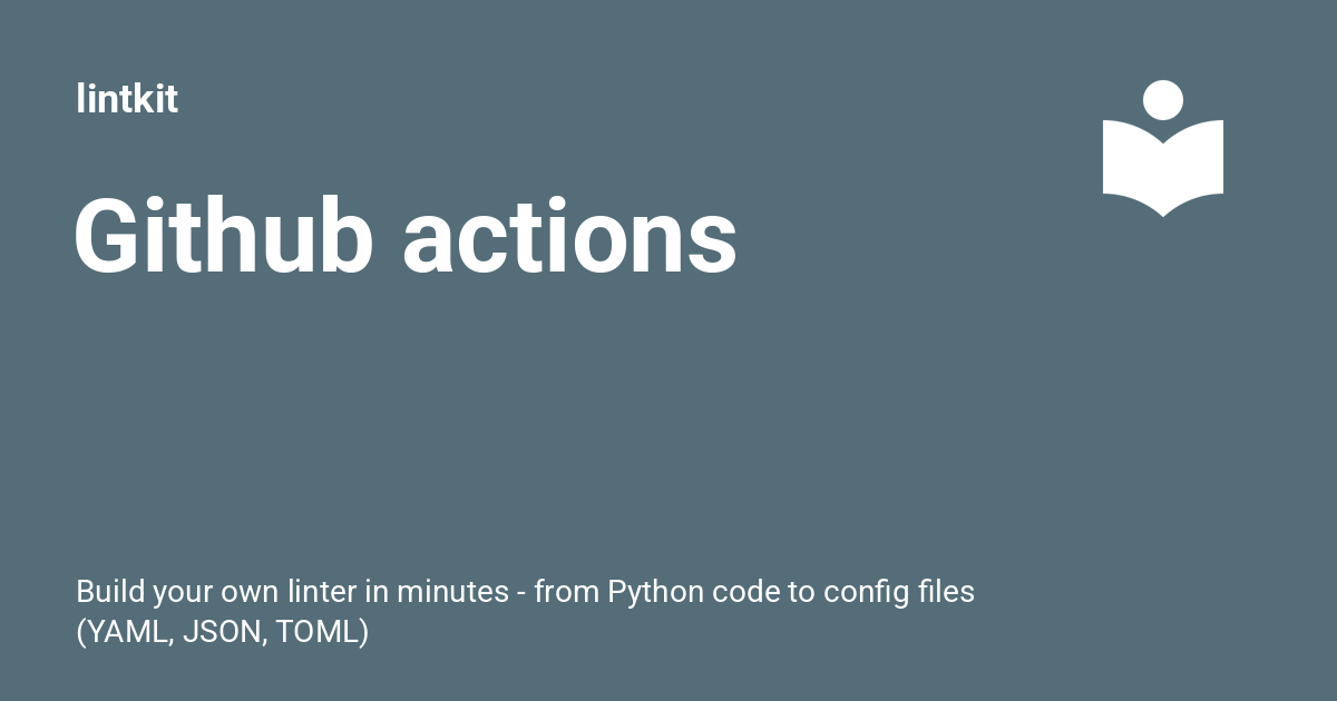Github actions - lintkit