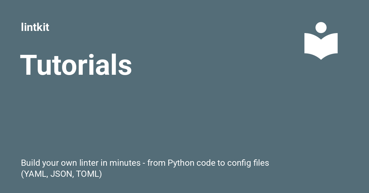 Tutorials - lintkit